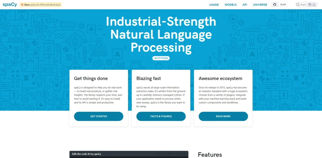 spaCy: Fast NLP for Real-World Applications
